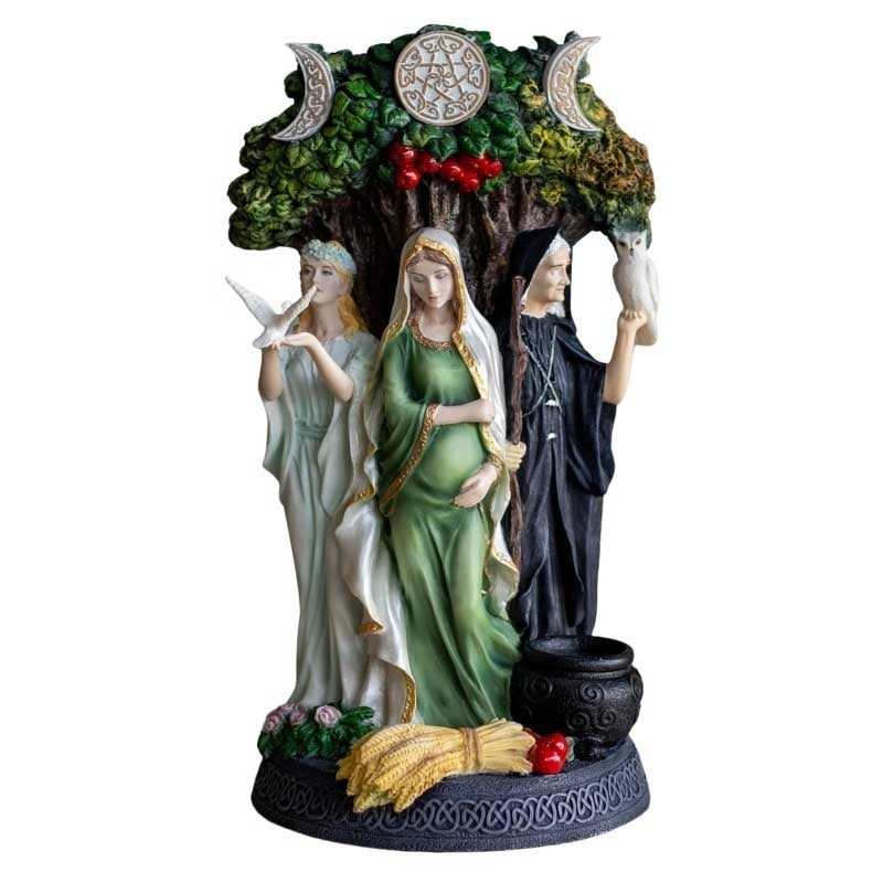 Estatueta Elemental Deusa Triplice Wicca