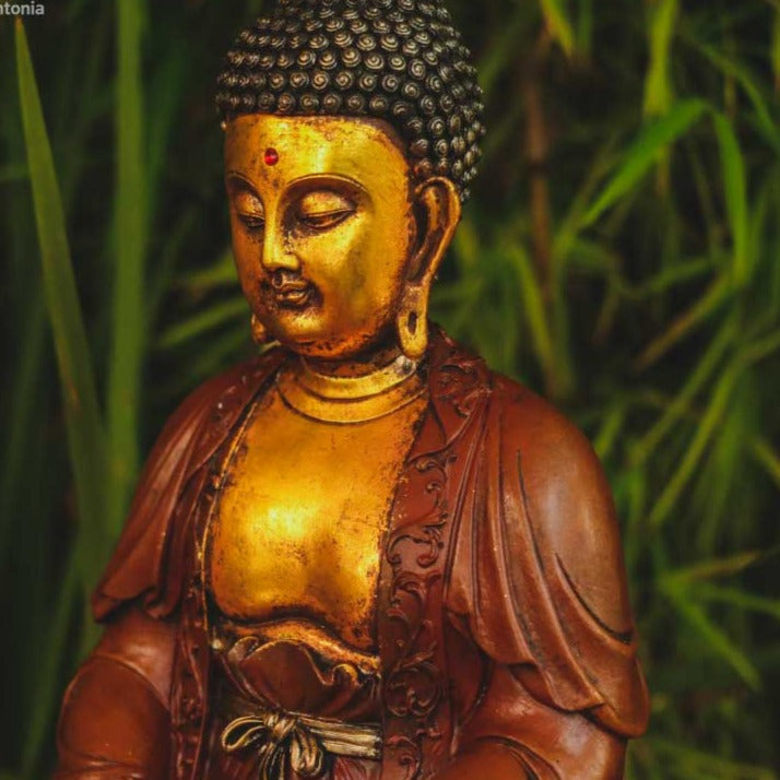 Estatueta de Buda Dourado Sentado | Arte Budista